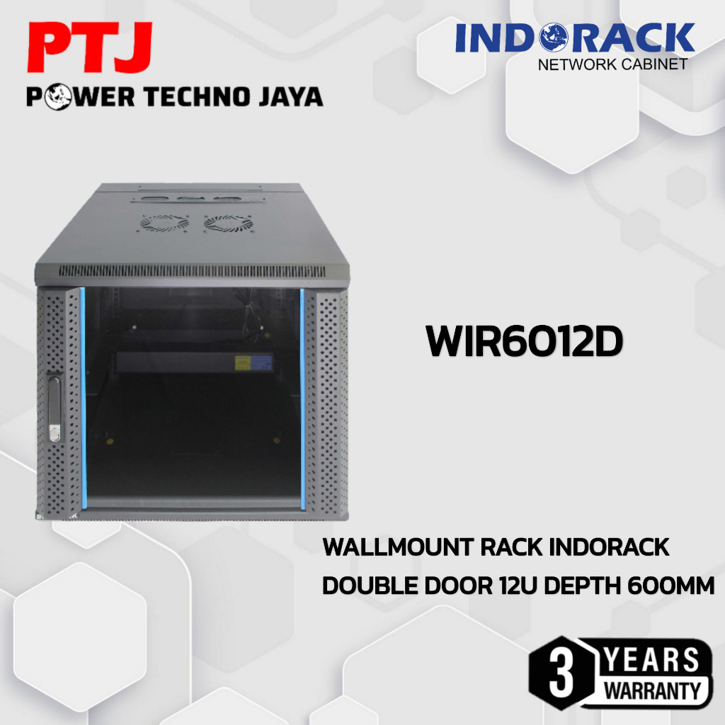 Jual WIR6012D Rak Server INDORACK WIR6012D Wallmount Rack Double Glass ...