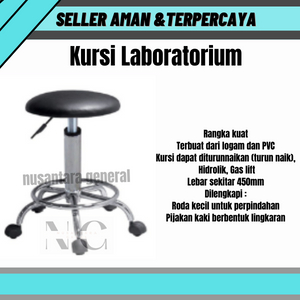 Jual Kursi Laboratorium Dengan Sistem Hidrolik Rangka kuat | Shopee ...