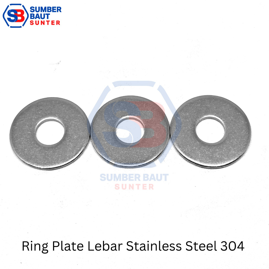 Jual M10 x 2,5 x 30 Ring Plat LEBAR Stainless SS304 WP Washer Plate 10 ...
