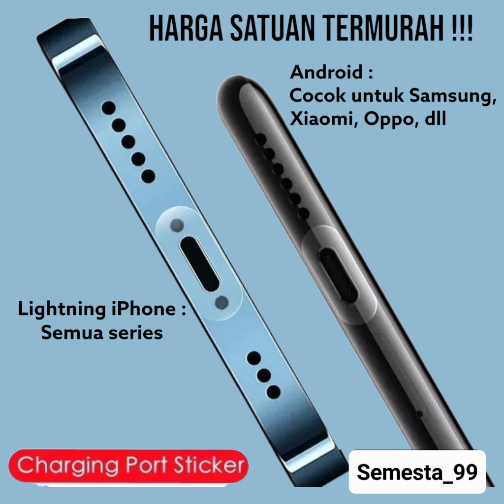 Jual Stiker Anti Gores Charging Port Lightning - Type C - Micro Mobile ...