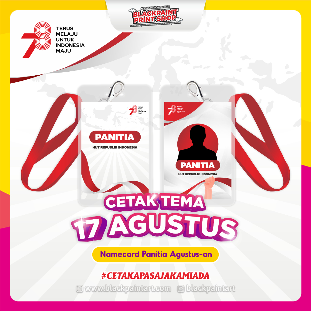 Jual Name Card Panitia / ID Card Panitia / Spesial Agustusan | Shopee ...