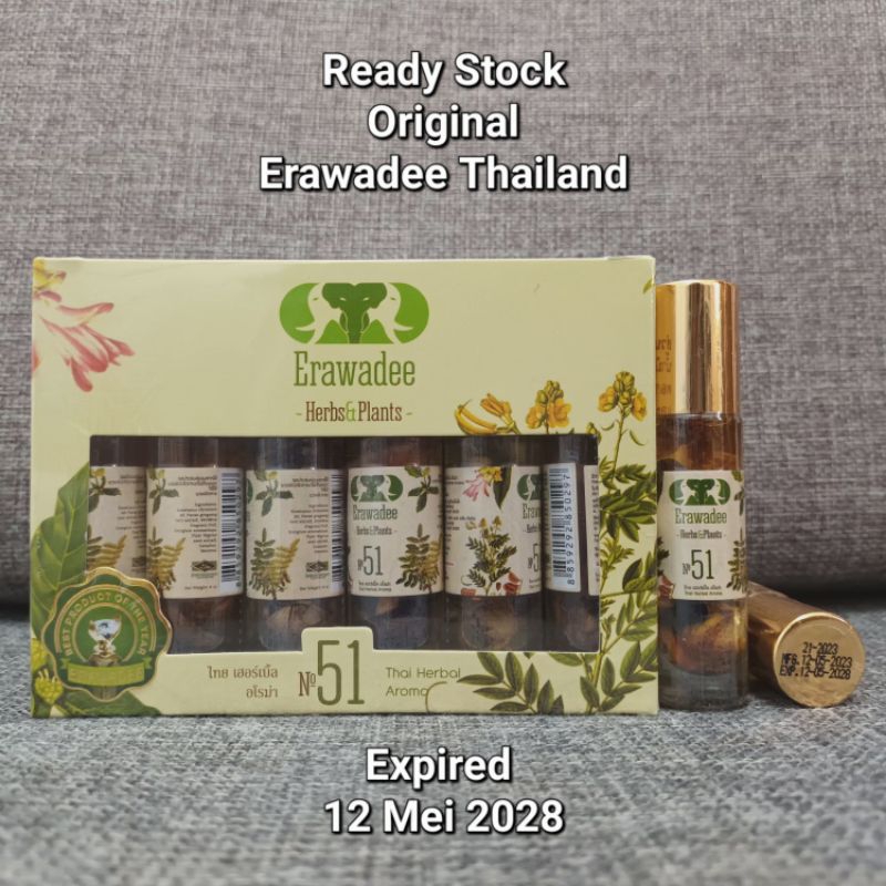 Jual Erawadee 51 / Minyak Angin Roll on Erawadee No. 51 / Inhalasi Ya ...