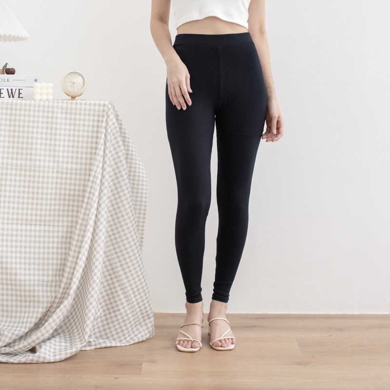 Jual Eclaire - Black Basic Comfy Legging Petite Normal Grande Bigsize ...