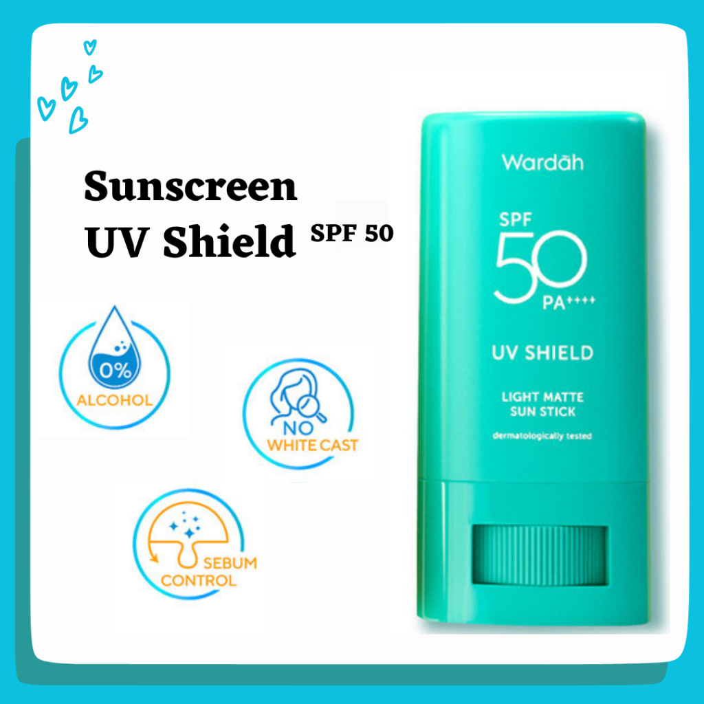 Jual Wardah UV Shield Light Matte Sun Stick SPF 50 PA+++ / Sunscreen ...