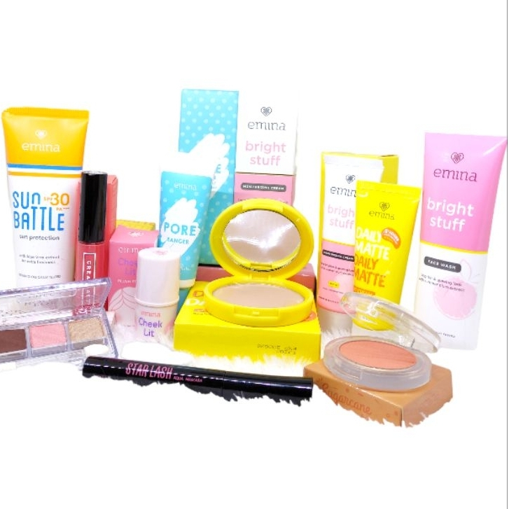 Jual Paket Emina Lengkap/ Emina Skincare Remaja / Emina Make Up / Emina ...