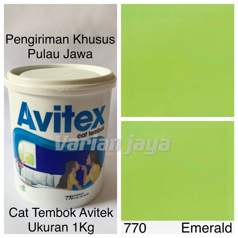 Jual Cat Tembok Hijau 1kg Avitex Emerald Green 770 | Shopee Indonesia