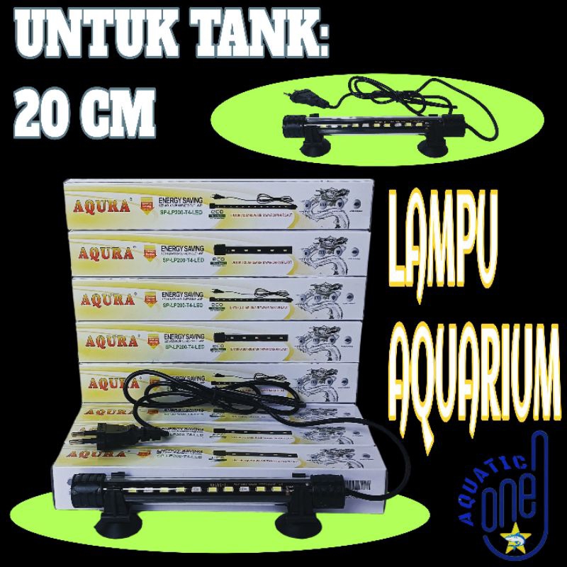 Jual ALLMERK LAMPU CELUP 200 T4 atau type 20 T4 LED aquarium lamp Real 16cm untuk tank akuarium ...
