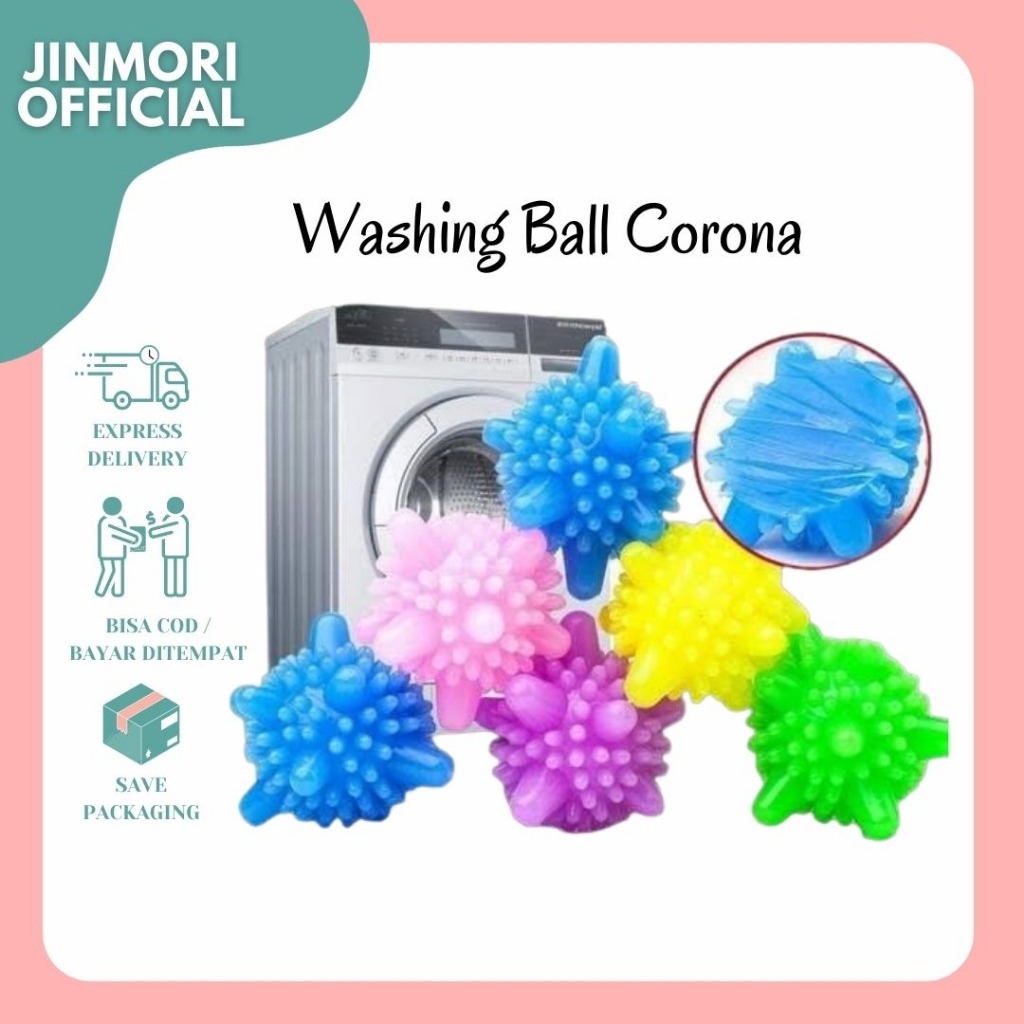 Jual JM - Washing Ball Corona Laundry / Pembersih Pakaian / Bola Karet ...