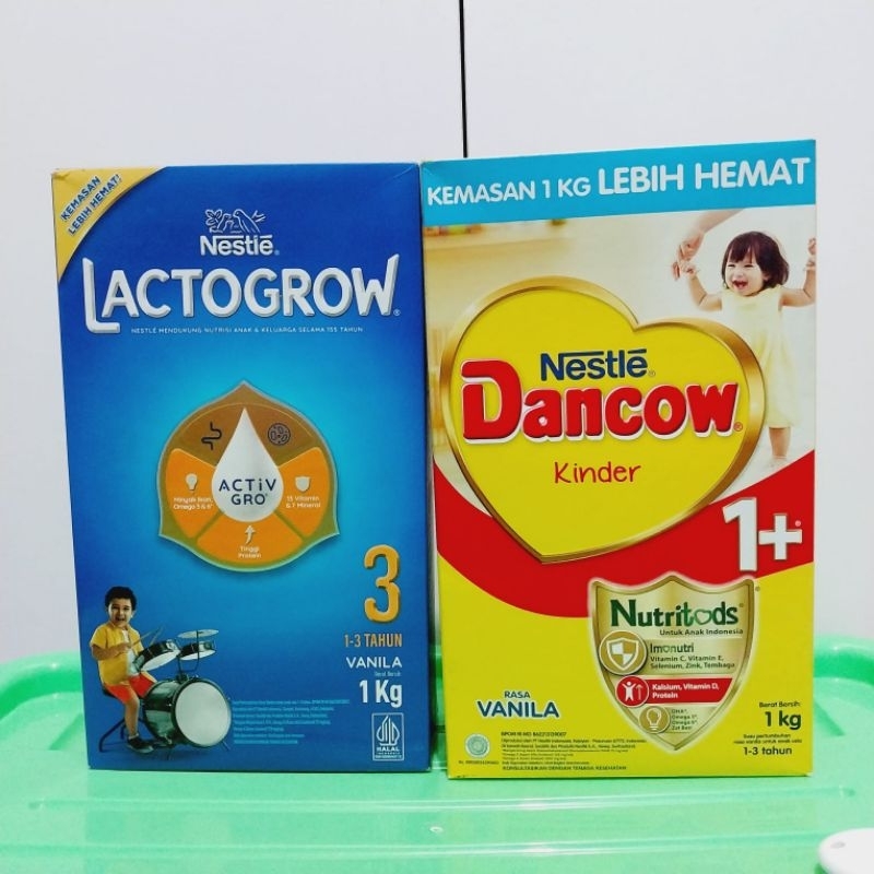 Jual Susu dancow & lactogrow 1-3 tahun vanilla 1kg murah | Shopee Indonesia