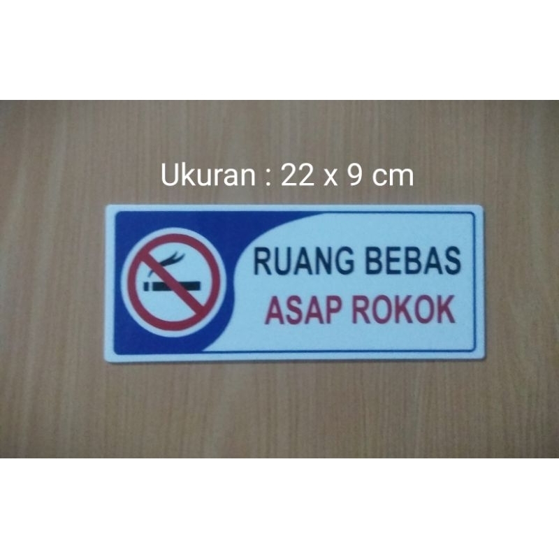 Jual Akrilik Sign label "RUANG BEBAS ASAP ROKOK" Sign label Acrylic ...