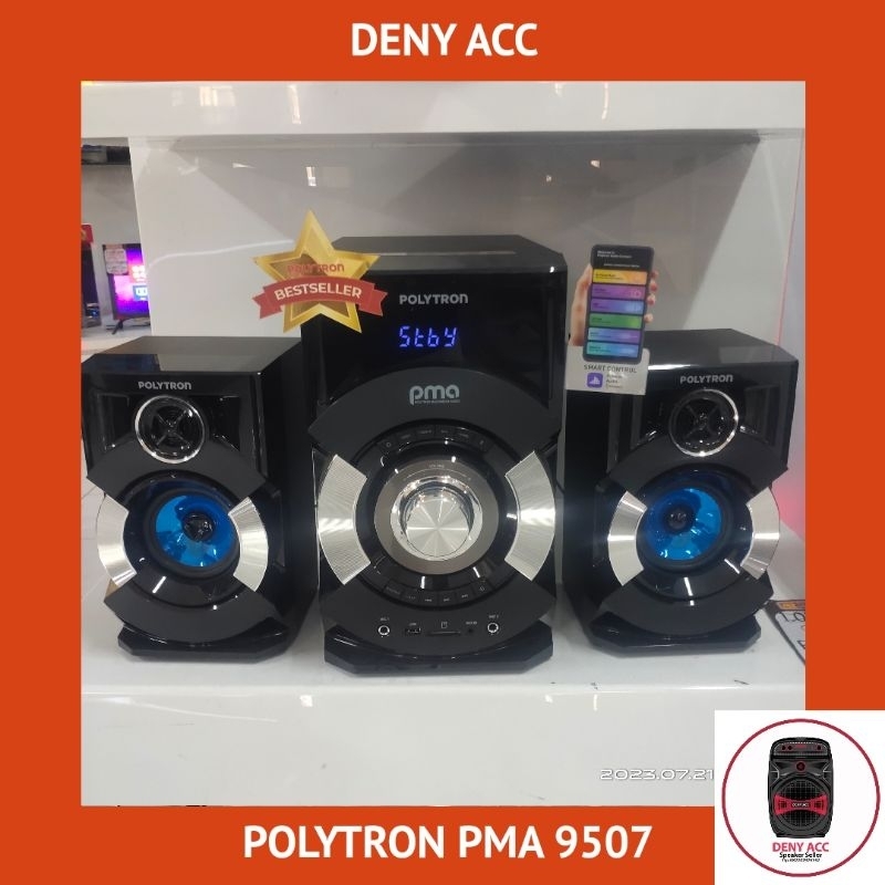 Jual SPEAKER BLUETOOTH POLYTRON PMA 9507/9527 KARAOKE XTRA BASS ...