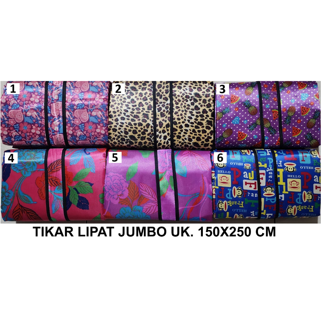 Jual Tikar Lipat Piknik Jumbo Uk. 150x250 Bahan MICROSATIN | Shopee ...