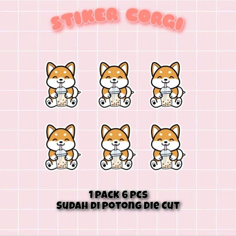 Jual Stiker Anjing Corgi Sticker Set 6 pcs | Shopee Indonesia