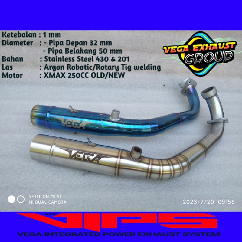 Jual leher knalpot racing inlet 50 YAMAHA XMAX 250cc OLD/NEW knalpot ...