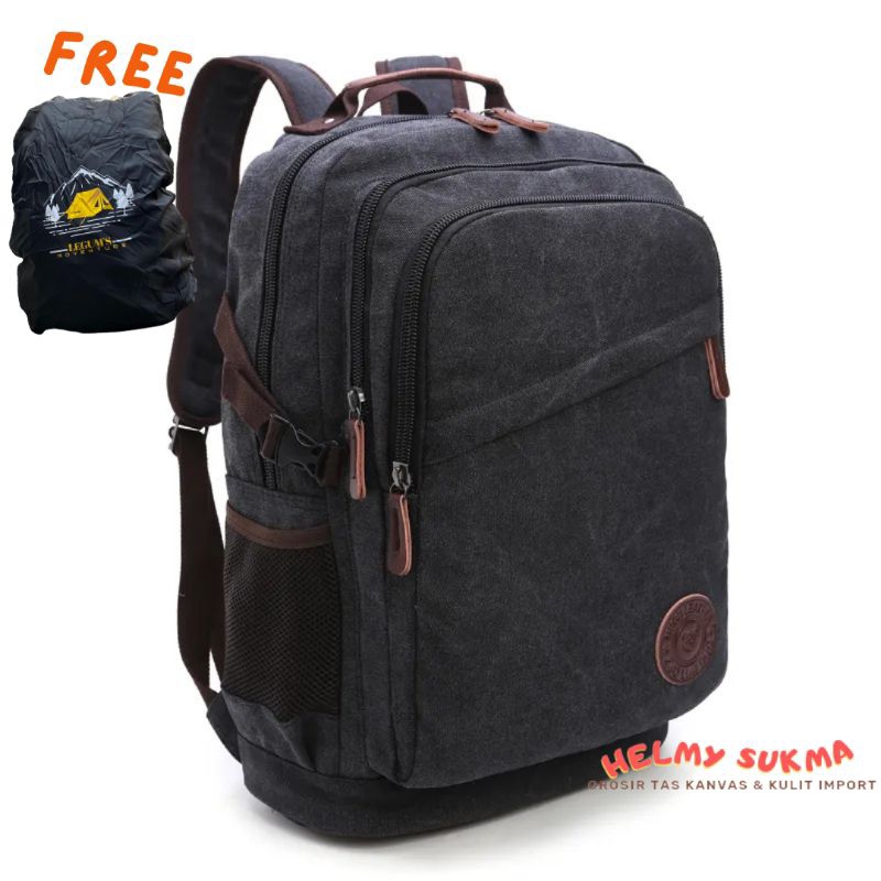 Jual Tas Ransel Kanvas Legums 8820 (New + Rain Cover) - Mugu Bag -Tas ...