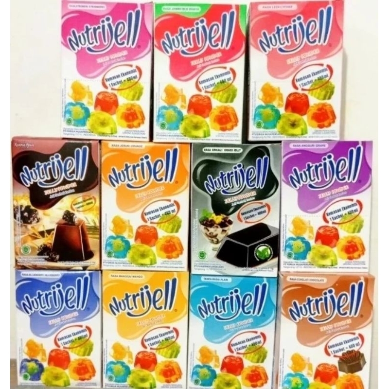 Jual Nutrijell Agar-Agar Aneka Rasa / Tepung Agar Agar Bubuk Jelly ...