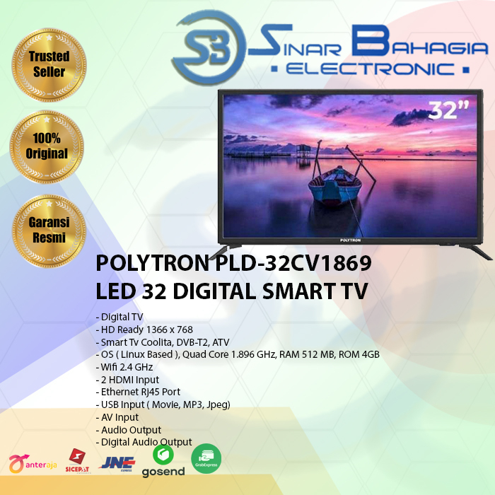 Jual POLYTRON PLD-32CV1869 LED 32 DIGITAL SMART TV (NEW) (KHUSUS BANDUNG) | Shopee Indonesia