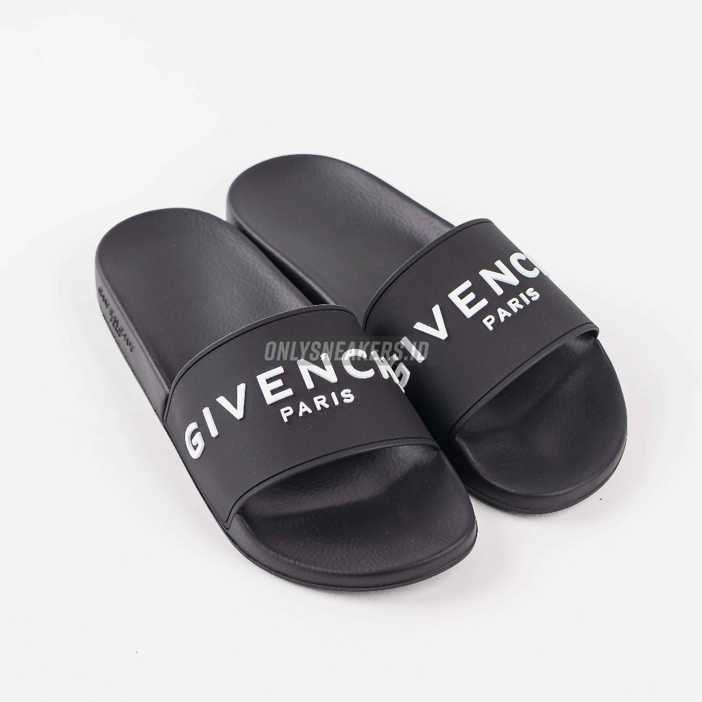 Jual GIVENCHY PARIS SLIDE SANDALS BLACK (100% AUTHENTIC) | Shopee Indonesia