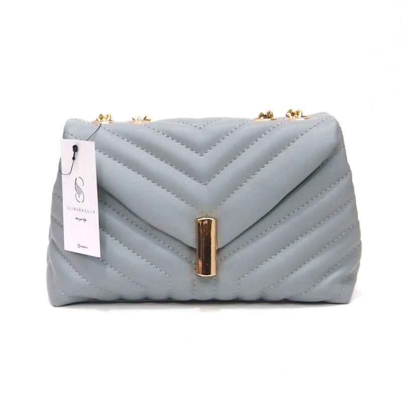 Jual Tas Selempang & Bahu Wanita PREMIUM DELSY Sling Bag Wanita Model Tali Rantai Kombinasi ...