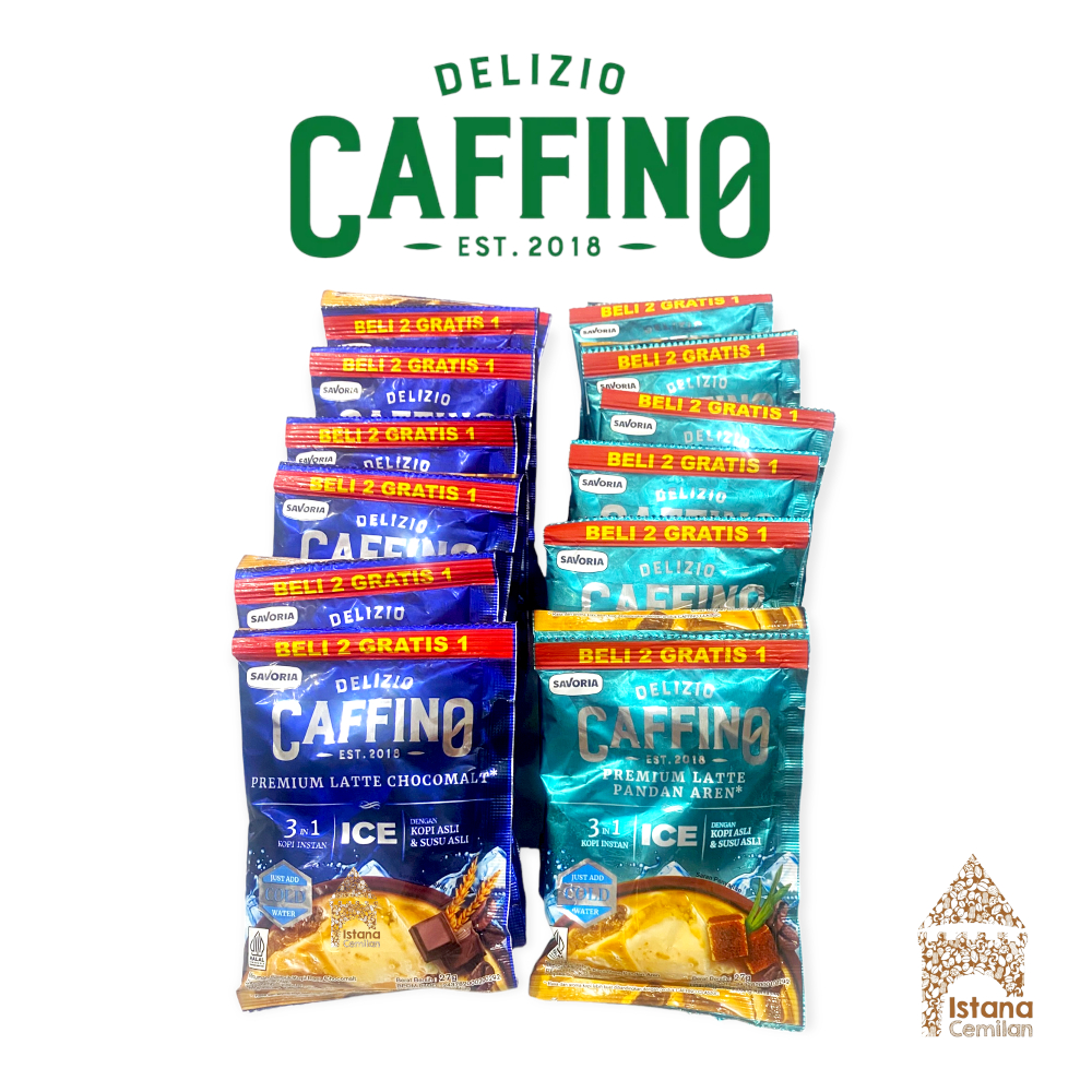 Jual Delizio Caffino ICE Premium Latte Chocomalt / Pandan Aren 27 Gram ...