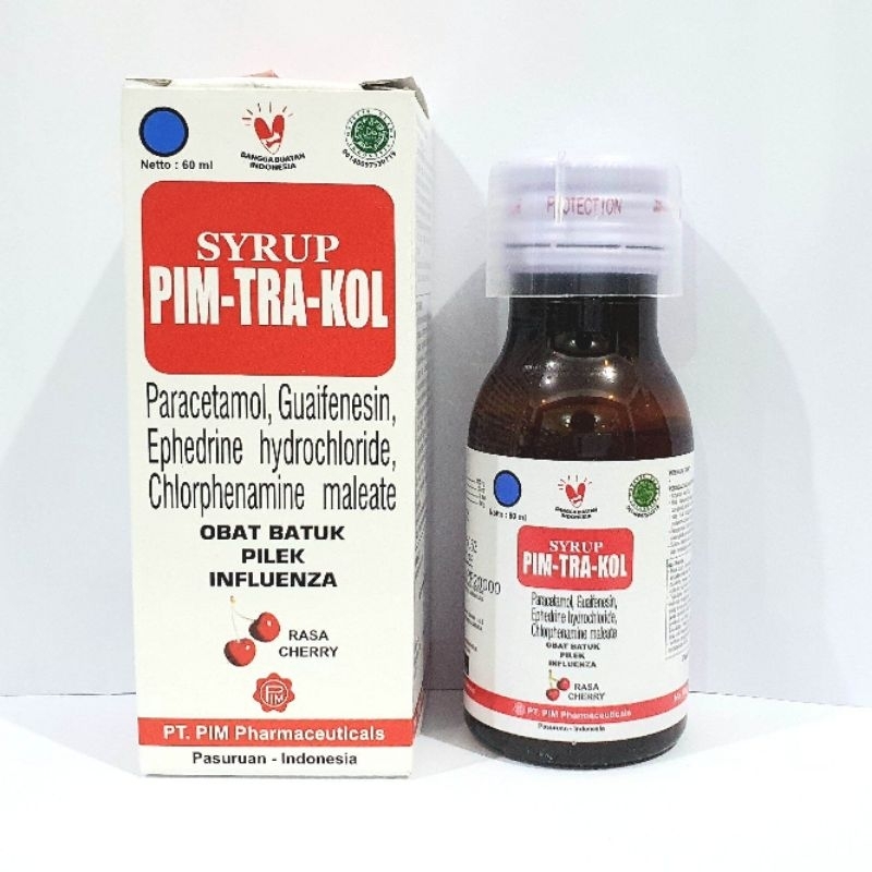 Jual pimtrakol cherryl 60 ml / pim-tra-kol sirup / obat batuk pilek ...