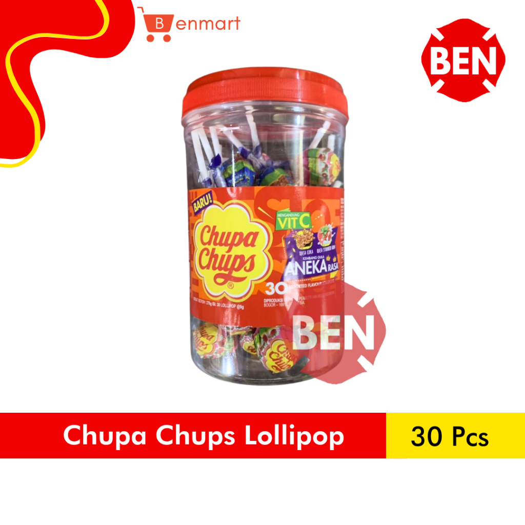 Jual Permen Chupa Chups Lollipop 1 TOPLES 30 Pcs Lolipop Cola Stroberi ...