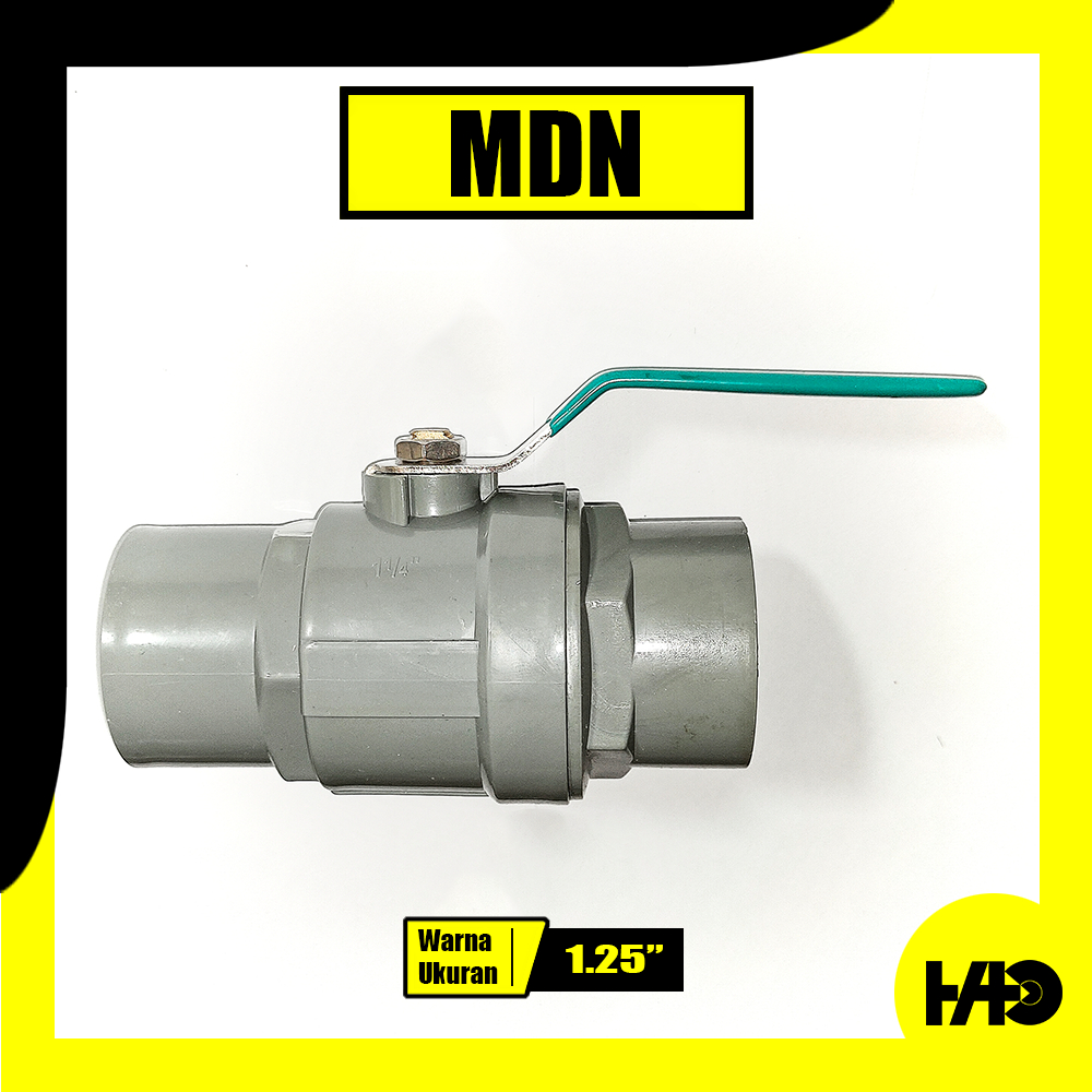 Jual Stop Kran Ball Valve PVC Gagang Stainless Ukuran 1 1/4 inch | Shopee Indonesia