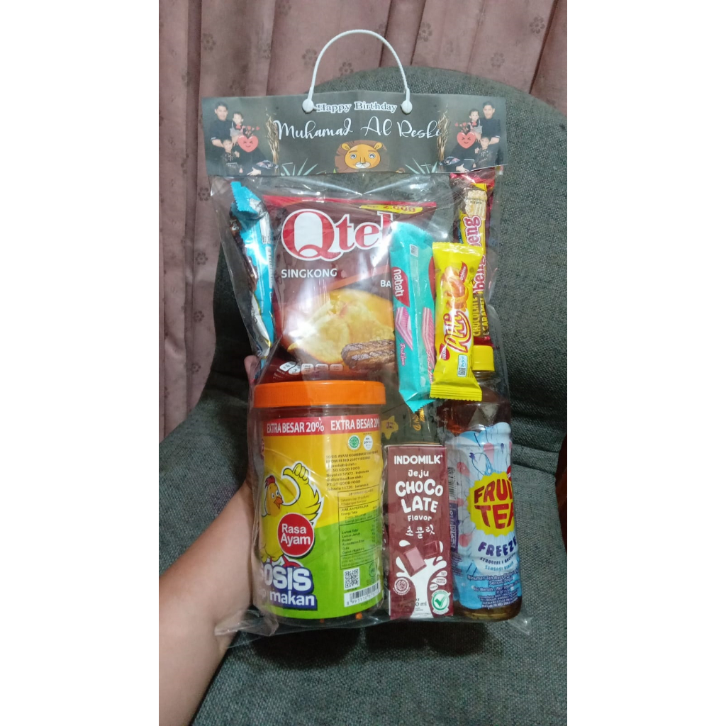 Jual TAS SNACK ULANG TAHUN, HADIAH, HAMPER costume uk EKTRA BESAR 25X45 ...