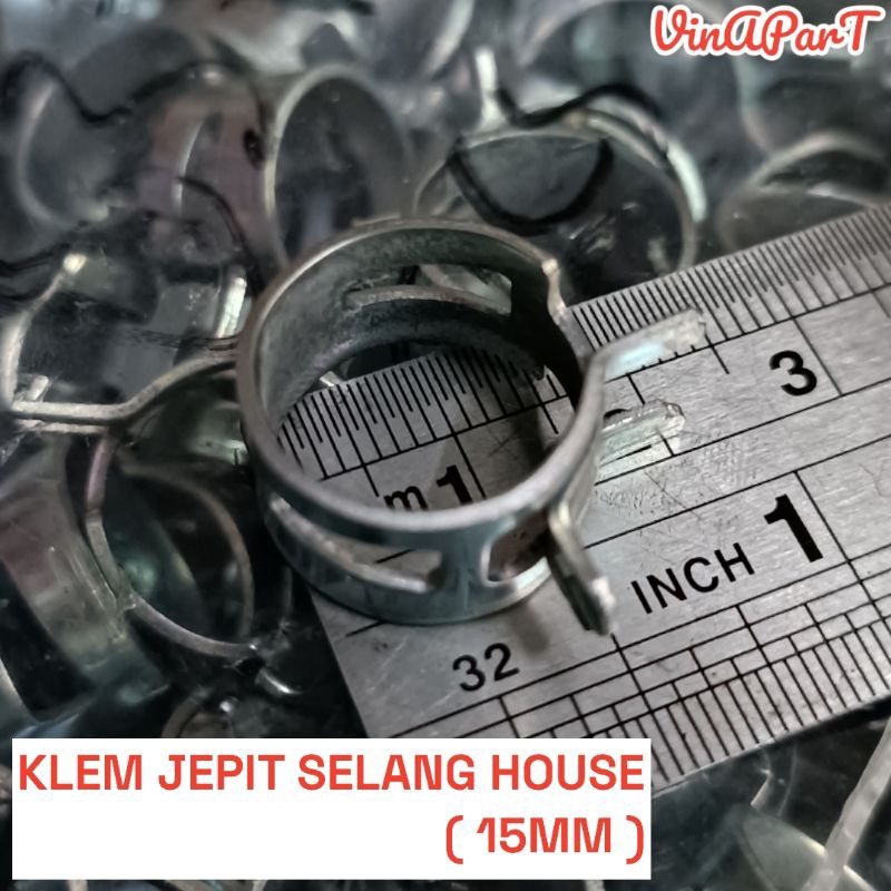 Jual klem selang jepit spring hose clamp bensin radiator 15mm | Shopee ...