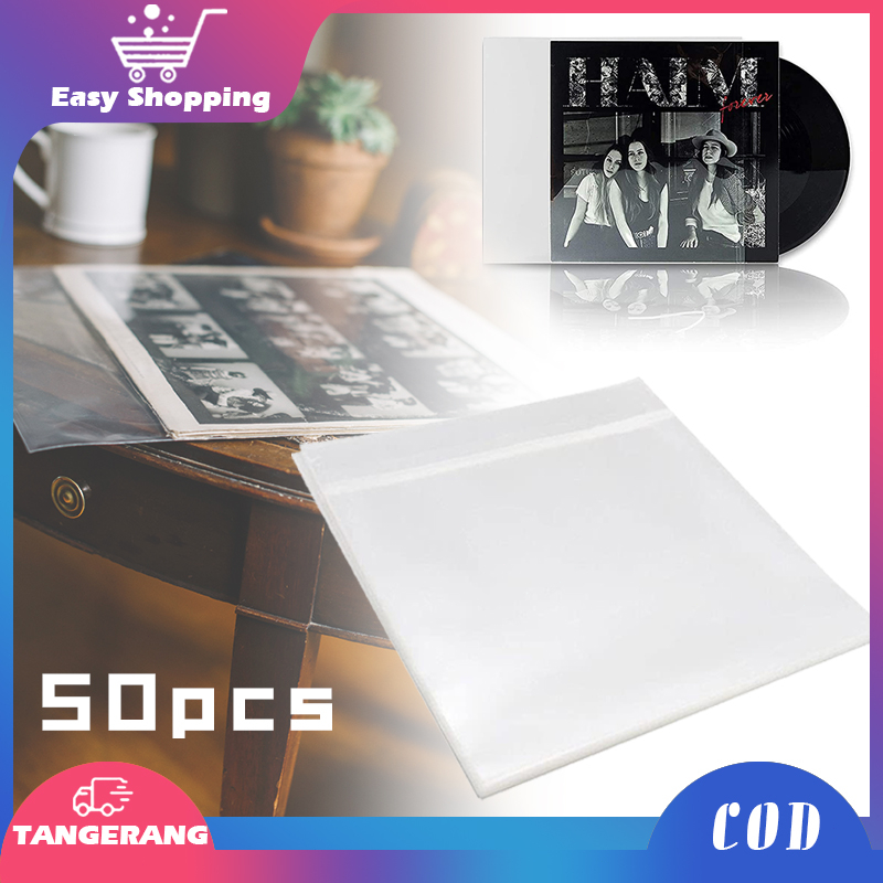 Jual 50pcs Outer Sleeve Vinyl 12 Inch Inner Sleeve Vinyl Hitam Vinyl ...