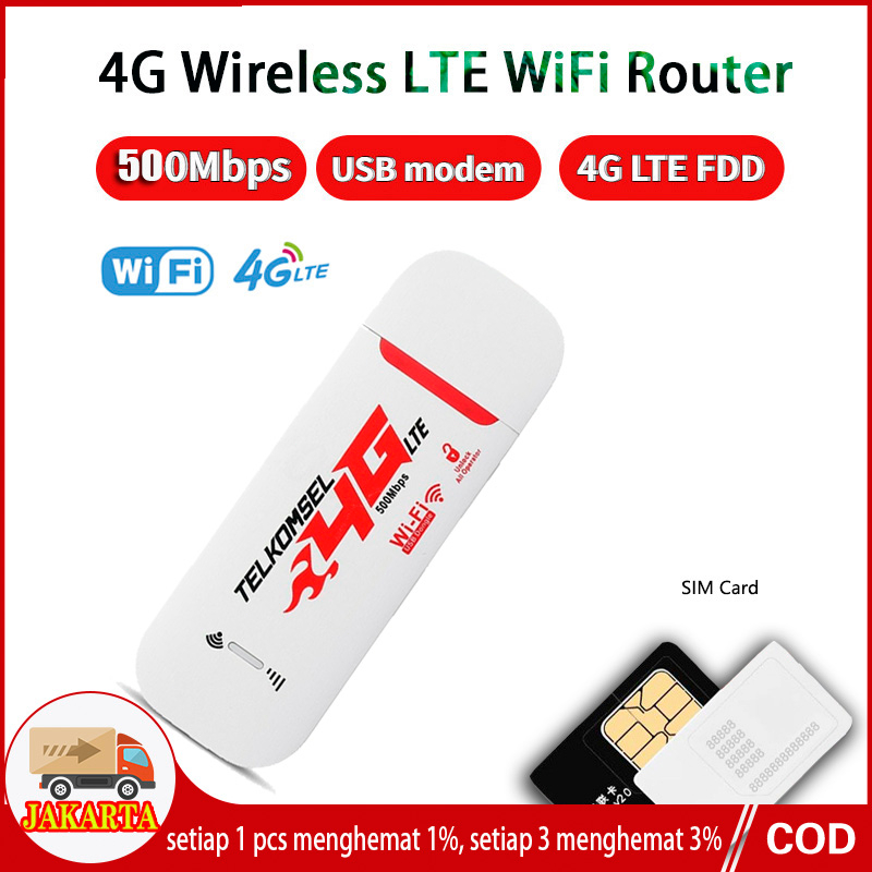 Jual Modem Wifi Mifi 4G Lte Wingle USB Semua Operator 500mbps Mifi/Modem 4G Wifi All Operator ...