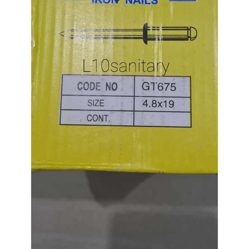 Jual Paku Rivet Ripet AP MURAH 675 4,8mm x 19mm | Shopee Indonesia