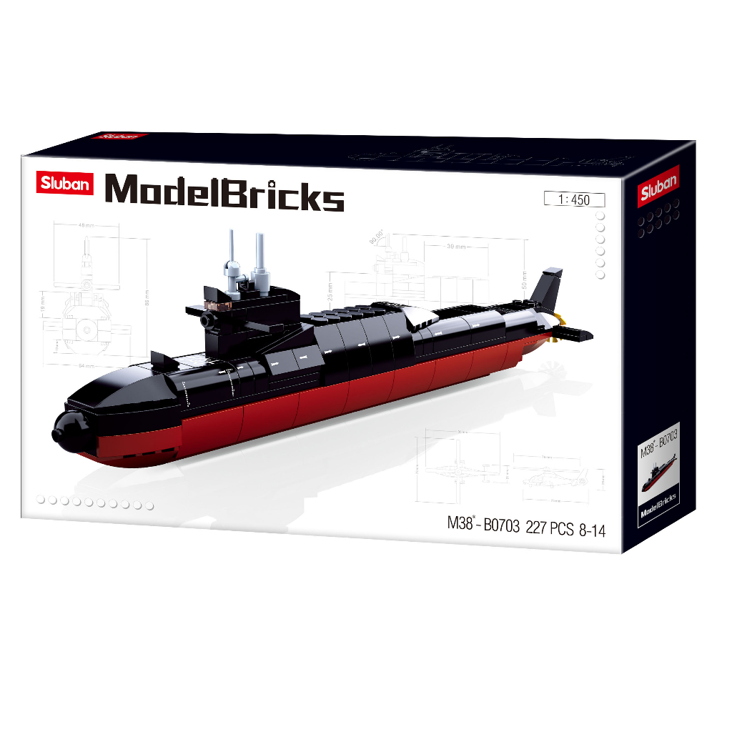 Jual Sluban - Mainan Balok Susun Kapal Selam Model 094 Strategic Submarine M38-B0703 | Shopee ...