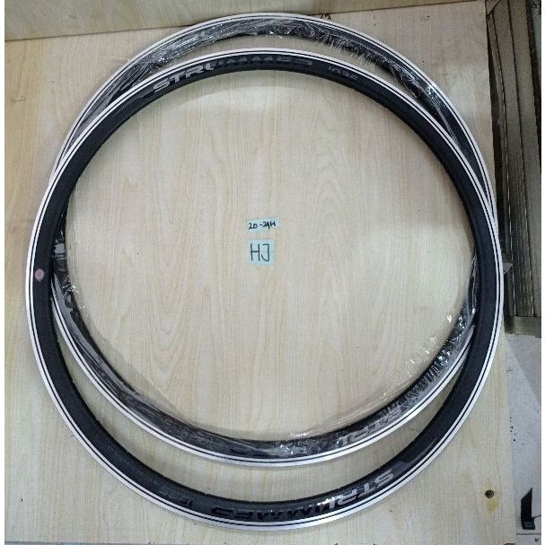 Jual Rims Velg Rim 700c Strummer Aeroroad Lo-Pro 24H 24 mm Hitam Abu ...
