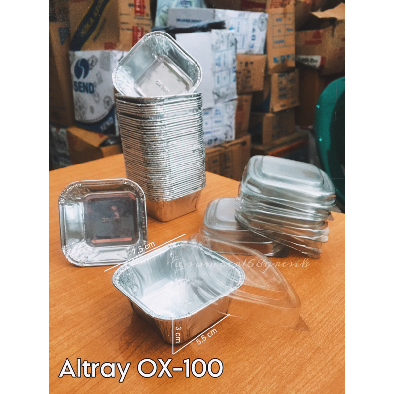 Jual [1 slop = 100 pcs] ALUMINIUM TRAY OX 100 | ALTRAY OX 100 | ALUTRAY OX 100 | Shopee Indonesia