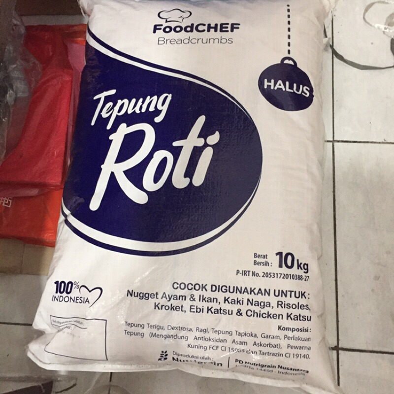Jual Tepung Roti Panir Breadcrumbs Merk Foodchef 1 karung 10kg | Shopee ...