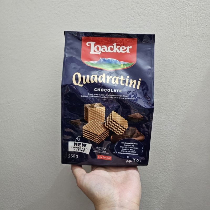 Jual Loacker Quadratini Wafer 250g / snack impor / wafer impor ...