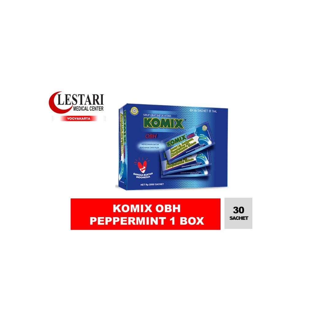 Jual Komix OBH 1 Box isi 30 Sachet / Biru tua | Shopee Indonesia