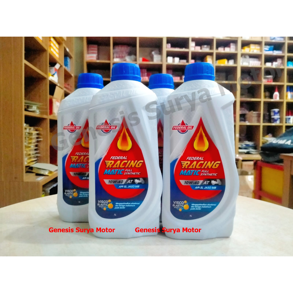 Jual Oli Federal Matic Racing 10W40 1LT SL NMAX AEROX Full Synthetic ...