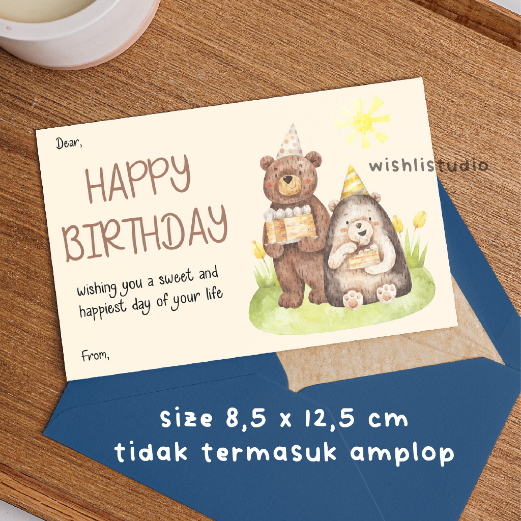 Jual KARTU UCAPAN ULANG TAHUN / HAPPY BIRTHDAY CARD / BABY GREETING CARD / BABY GIFT / HAMPERS ...