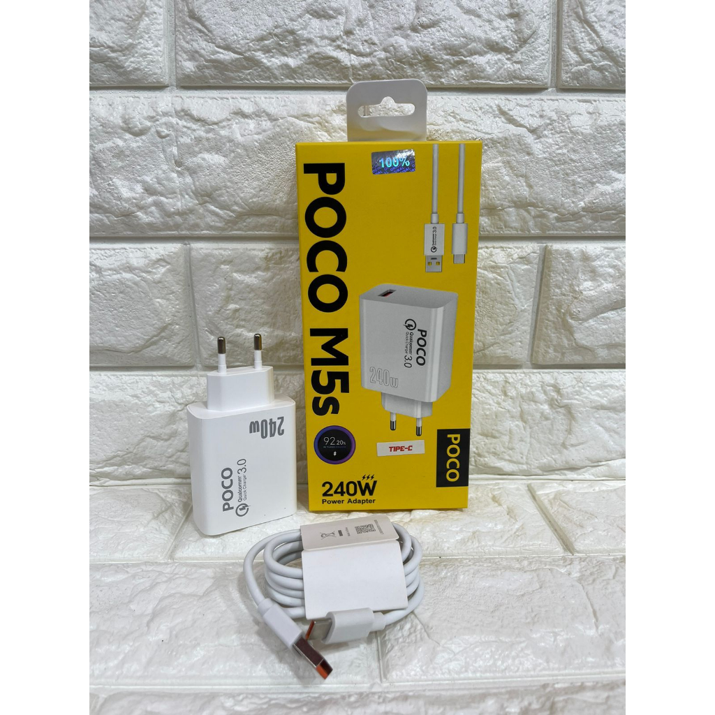 Jual Charger Xiaumi pocophone poco m5s 240w Support FastCharging qc3.0 ...