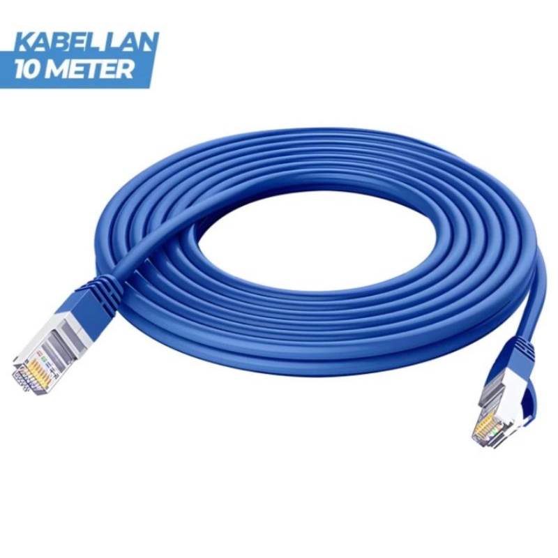 Jual Kabel LAN Rj45 Cat 5e pabrikan 10 meter indoor | Shopee Indonesia