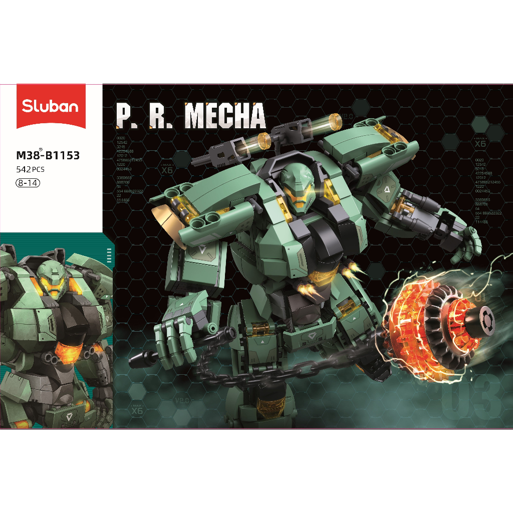 Jual Sluban - Mainan Balok Susun Model Robot P. R. Mecha M38-B1153 ...