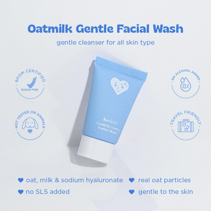 Jual Harlette Oatmilk Gentle Facial Wash exp 07/26 | Shopee Indonesia