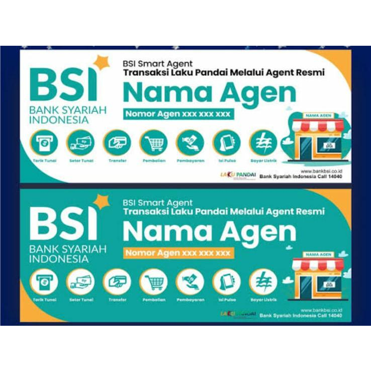 Jual BANNER SPANDUK BSI BACKDROOP BSI FREE EDIT | Shopee Indonesia