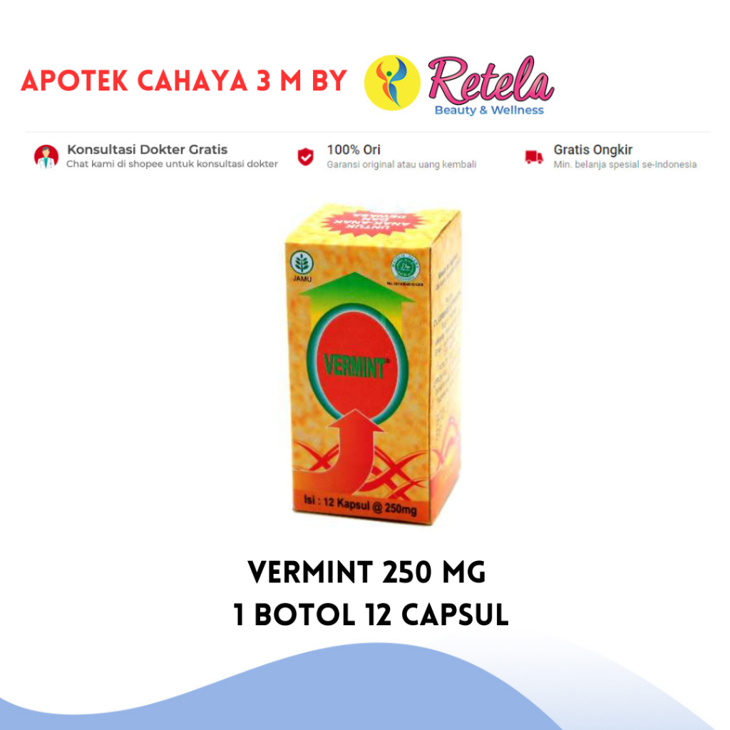 Jual Vermint 1 Botol 12 Kapsul | Shopee Indonesia