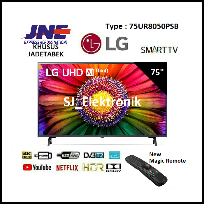 Jual LED TV LG 75 Inch 75UR8050PSB - 75UR8050 Real 4K Smart UHD TV ...