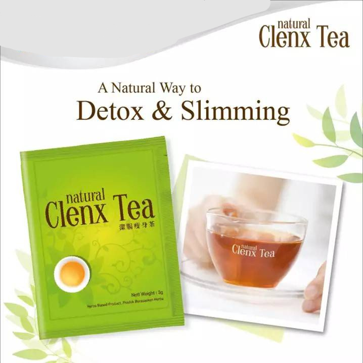 Jual Natural clenx tea ori sachet detox slimming tea teh pelangsing ...