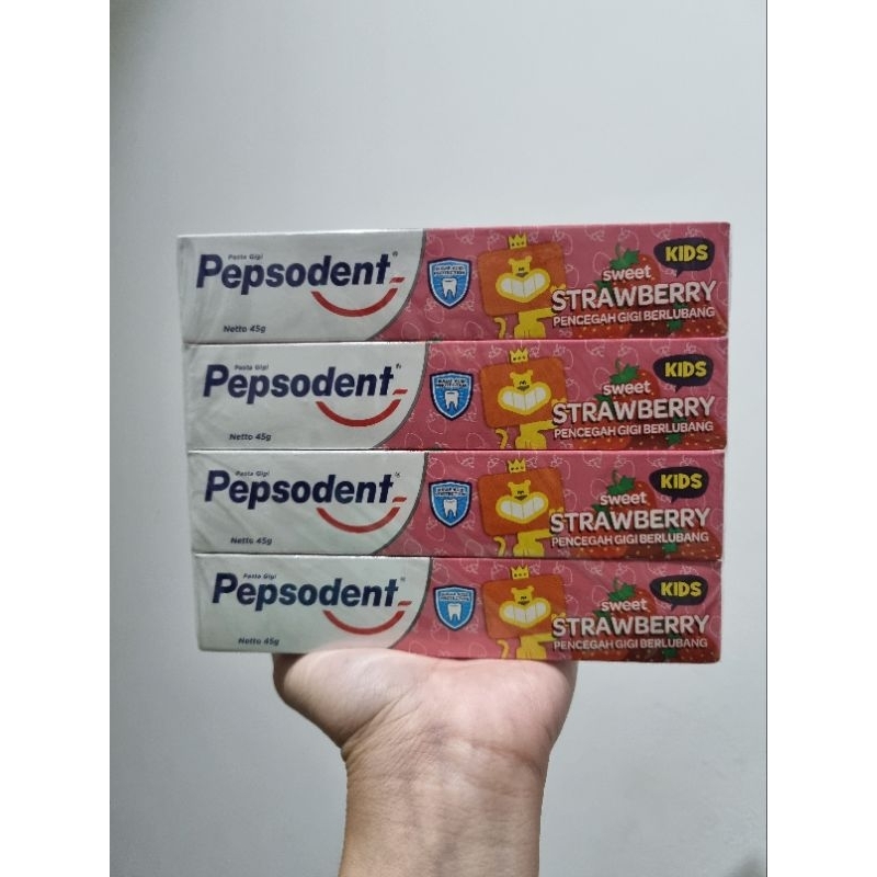 Jual PEPSODENT toothpaste pasta gigi anak sweet strawberry orange 45g ...