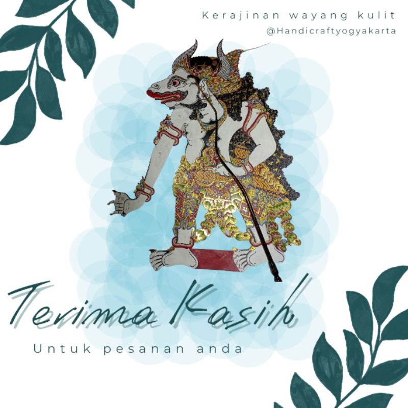 Jual Buto Raton Kumbakarna Kumbokarno 65cm wayang kulit asli standar ...